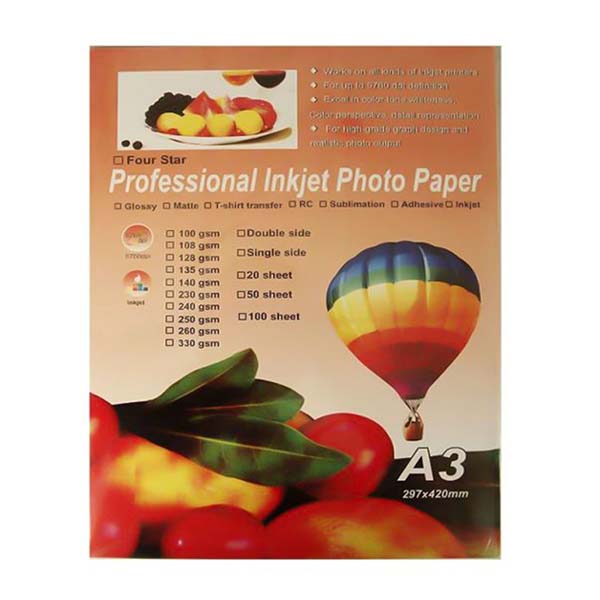 Professional Inkjet Photo Paper, A3, 11.7 x 16.5 Inch, 230 GSM