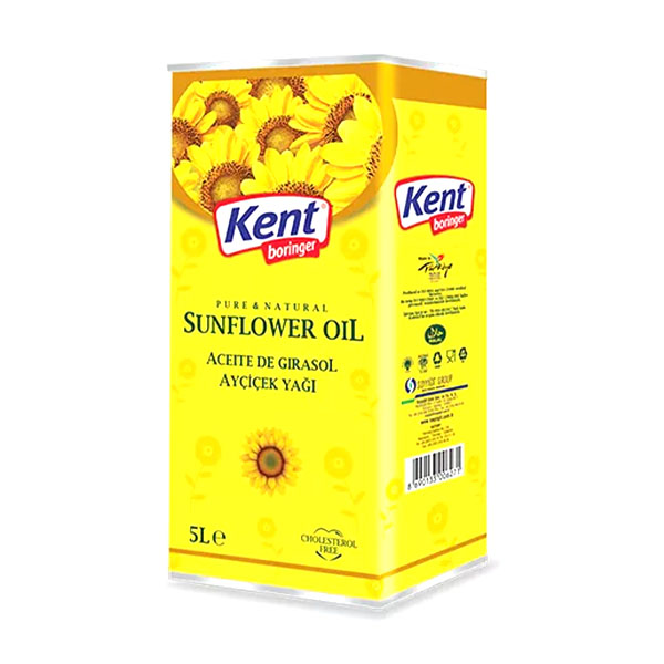 Kent Boringer Sunflower Oil, 5 Liter Tin