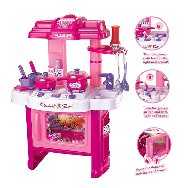 29 Pieces Electric Pretend Play Kitchen Cooker Set