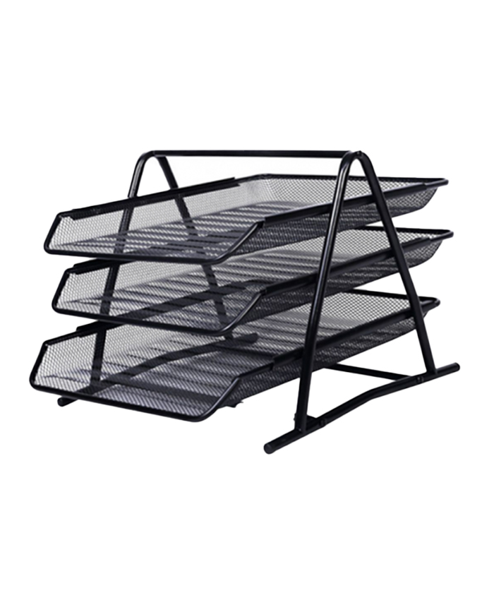 Steel Paper Tray 3 Layer, Black