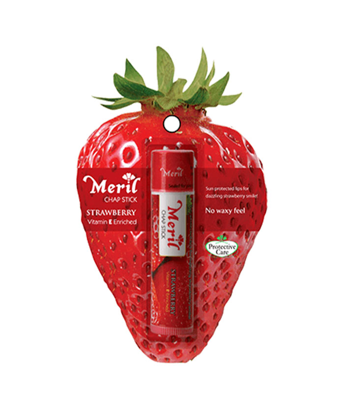 Meril Lip Balm (Strawberry), 4.8gm