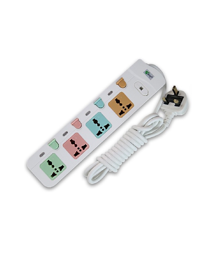 Many 3 Pin Socket Multi Plug , MTS-148, 3 Meter