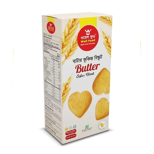 Well Food Butter Cookies, 250gm