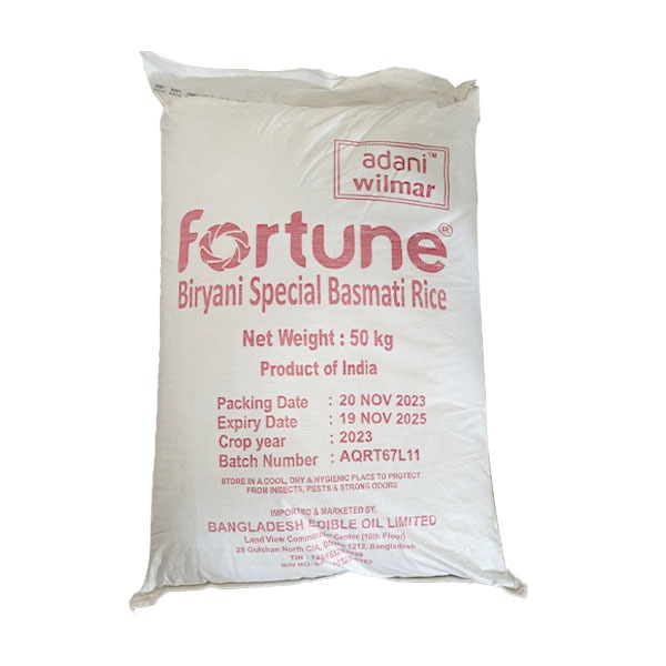 Fortune Biryani Special Basmati Rice, 50Kg
