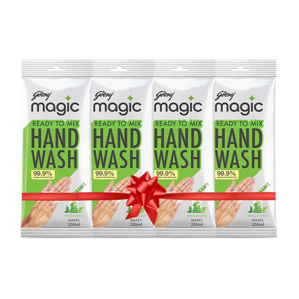 Godrej Magic Handwash Refill Pack, Neem Aloe Vera, 9gm (Pack of 4)