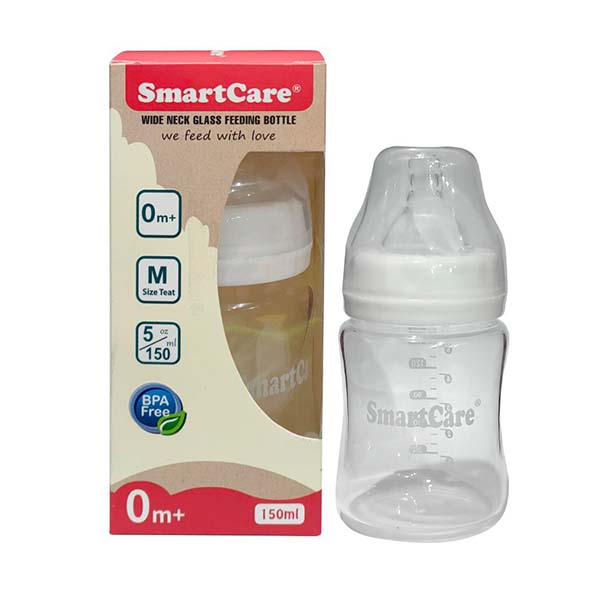Smart Care Wide Neck Glass Feeder, 150ml