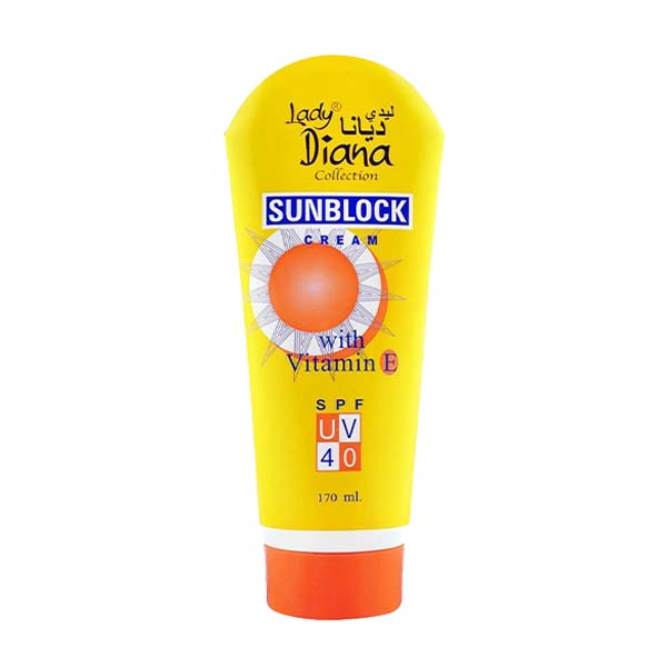 Lady Diana Sun Block Cream (SPF UV 40), 170ml