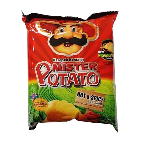 Mister potato chips Hot & Spicy, 75gm
