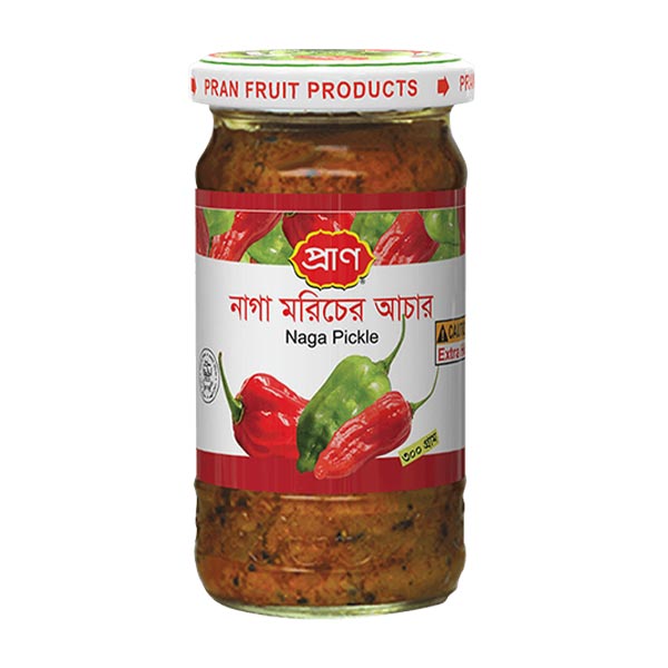 Pran Pickle Naga, 300gm (Glass Jar)