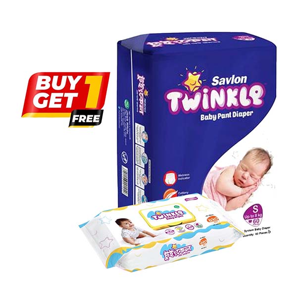 Savlon Twinkle Baby Pant Diaper Small 60 Pieces With (Savlon Twinkle ...