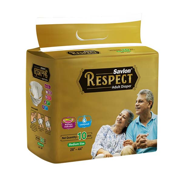 Savlon Respect Adult Diaper Medium Pack of 10 Pieces