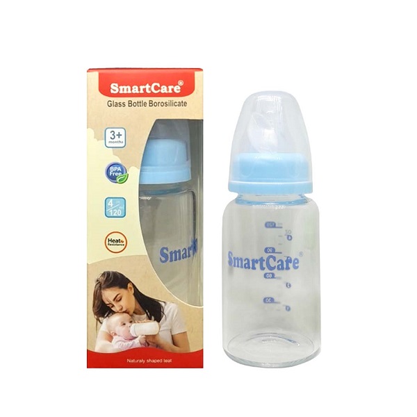 Smart Care Borosilicate Glass Bottle, 120ml
