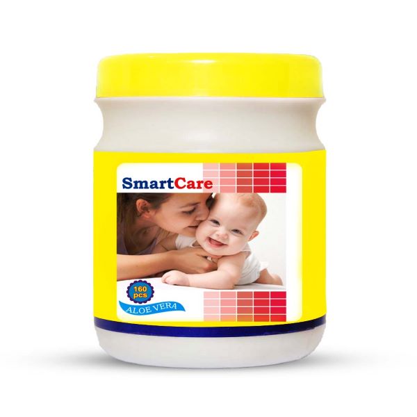 Smart Care Wet Wipes With Tube (Pack of 160 Pieces)