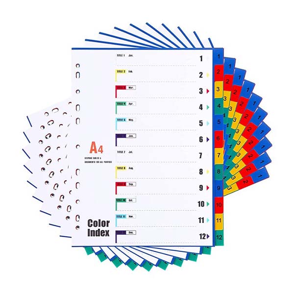 File Divider, 1-12 Set