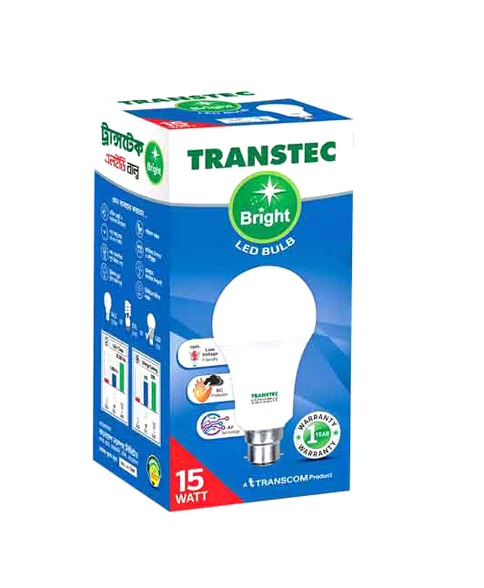 TRANSTEC Bright LED Light (E27 Patch Type 15 Watt)