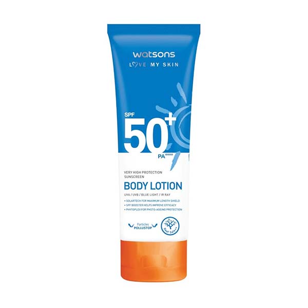 WATSONS Aloe Face & Body Sunscreen Lotion SPF50+ PA++++, 100ml