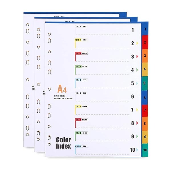 Hua Jie File Divider 1-10 Set