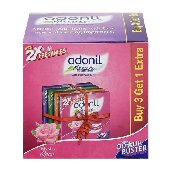 Odonil Air Freshener Block Assorted, 50gm (Buy 3 Get 1 Free)